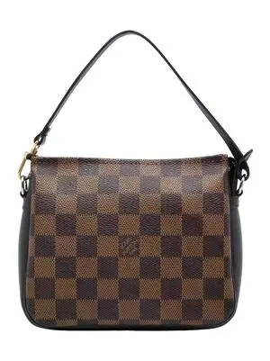 LOUIS VUITTON Damier Ebene Trousee Pochette Handbag - Brown