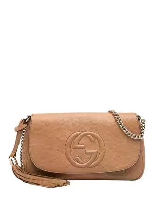 Gucci Soho Chain Flap Crossbody Bag - Brown