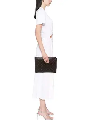 LOUIS VUITTON 2017 Monogram Etui Voyage Gm Clutch Bag - Brown