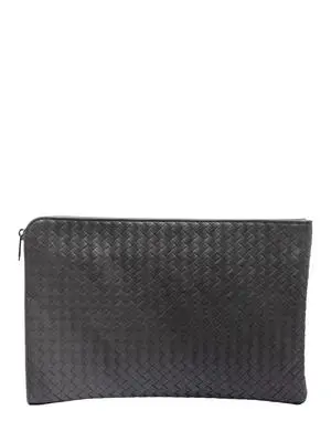 Bottega Veneta Nappa Intrecciato Clutch Bag - Grey