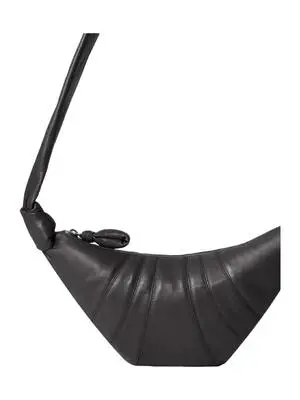 LEMAIRE Small Croissant Bag In Soft Nappa Leather Brown