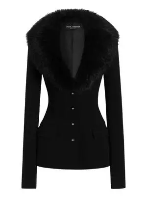 Dolce & Gabbana Single-breasted Wool Jacket - Black