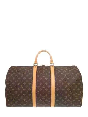 LOUIS VUITTON 1997 Monogram Keepall 55 Travel Bag - Brown