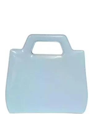 FERRAGAMO Mini Brushed Calfskin Wanda Top Handle Bag Satchel - Blue