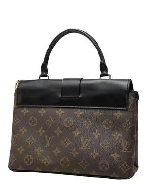 LOUIS VUITTON Louis Vuitton Monogram Canvas One Handle Flap MM Satchel Brown