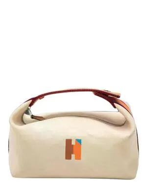 Hermès Toile Bride A Brac H Pavillon Case Vanity Bag - Brown