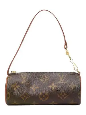 LOUIS VUITTON Monogram Papillon Pochette Handbag - Brown