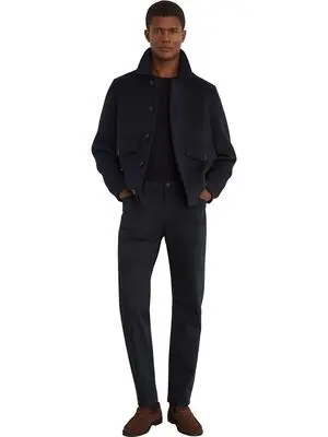 REISS Garment-dyed Stretch-cotton Slim-fit Jeans - Washed Blue