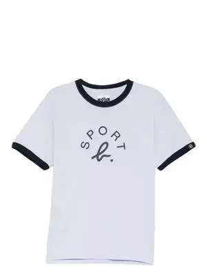 AGNES B. Logo-print T-shirt - Blue