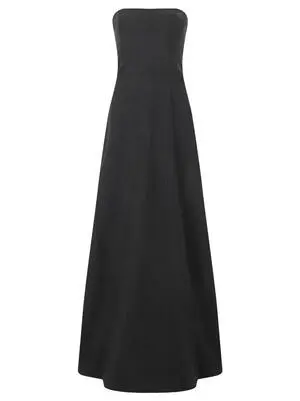 Alberta Ferretti Strapless Maxi Dress - Grey