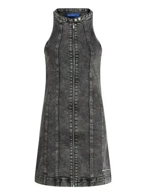 Karl Lagerfeld Sleeveless Zip-up Mini Dress - Grey
