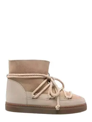 Inuikii Beige Suede Lace-up Boots - Neutrals