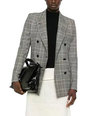 Tagliatore Check-pattern Double-breasted Blazer - Black