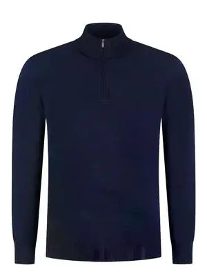 Paul & Shark Quarter-zip Knitted Sweater - Blue