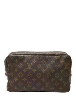 LOUIS VUITTON Monogram Trouseau Toilette 28 Clutch Bag - Brown
