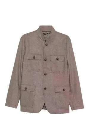 GRAN SASSO Four-pocket High-neck Jacket - Brown