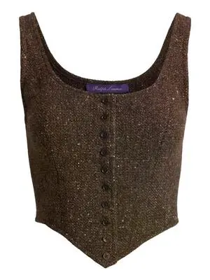 Polo Ralph Lauren Tweed Buttoned Waistcoat - Brown