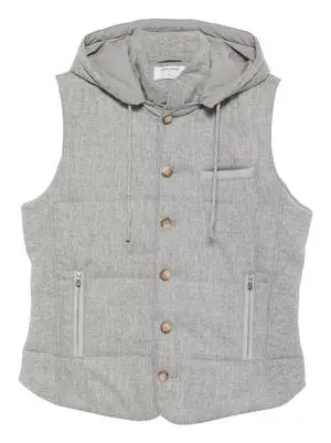 GRAN SASSO Quilted Hooded Gilet - Grey