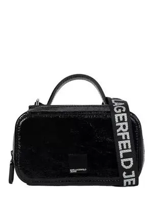 Karl Lagerfeld Mini Glossy Tote Bag - Black