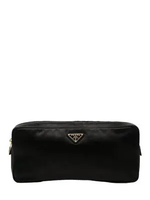 PRADA Prada Satin Multi Zip Pouch Clutch Bag