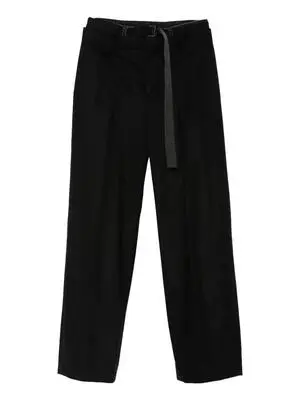 Sacai Belted Wide-leg Trousers - Black