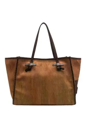 GIANNI CHIARINI Large Corduroy Effect Tote Bag - Brown