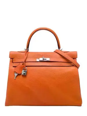 Hermès Hermès Togo Leather Kelly II Retourne 35 Satchel Orange