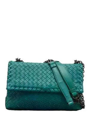 Bottega Veneta Olimpia Intrecciato Shoulder Bag - Blue