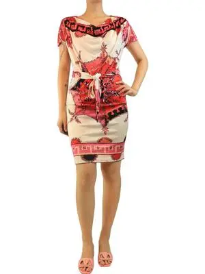Emilio Pucci Printed Belted Mini Dress - Neutrals