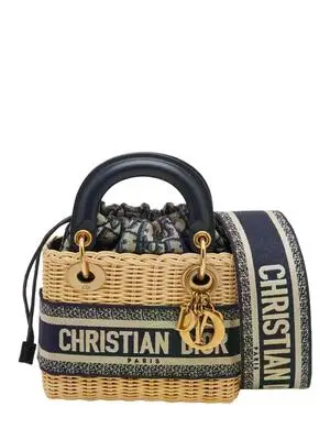 Dior Lady Woven Tote Bag - Neutrals
