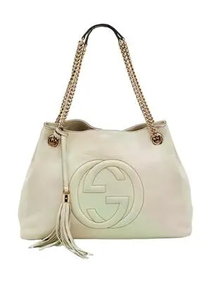 Gucci Gucci Soho Interlocking GG Shoulder Bag Neutrals