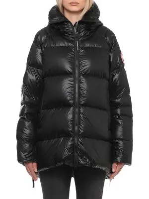 Canada Goose Quilted Down Jacket With Hood - Black