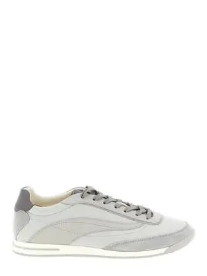 Brunello Cucinelli Brunello Cucinelli Bi-Twill And Suede Low-Top Lace-Up Sneakers Grey