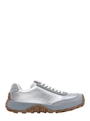 Camper Drift Trail Leather And Suede Sneakers With Vibram Lug Sole - Grey