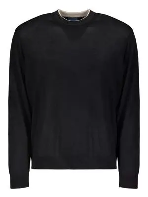 Paul & Shark Crew Neck Long Sleeve Sweater - Black
