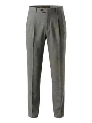 MOORER Pleated Wool Trousers - Grey