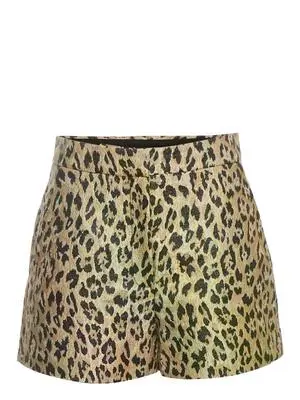 Valentino Garavani Leopard Print Jacquard Shorts - Neutrals