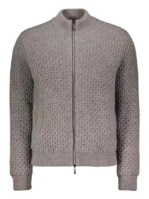 MOORER Gonerio-ec Zip-up Cardigan - Grey