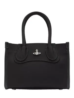 VIVIENNE WESTWOOD Troy Small Twill Tote Bag - Black