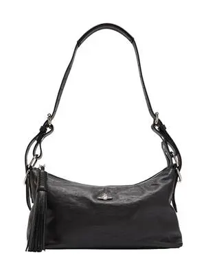 VIVIENNE WESTWOOD Emma Leather Shoulder Bag - Black