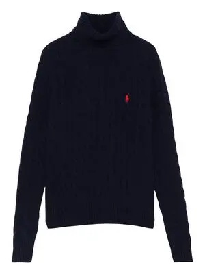 Polo Ralph Lauren Cable Knit Turtleneck Sweater - Blue