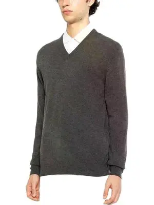 N.peal Burlington V-neck Cashmere Sweater - Grey