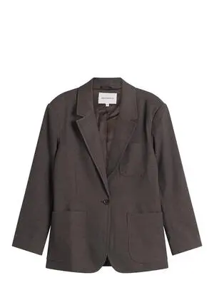 Good American Oversized Houndstooth Blazer - Charcoal Mini Houndstooth