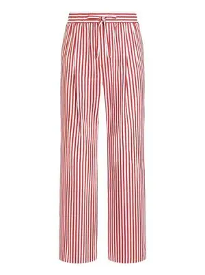 Dolce & Gabbana Striped Poplin Trousers - Red
