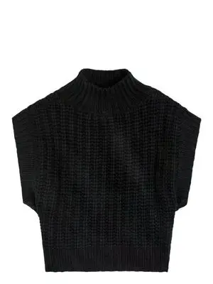 SKIIM High-neck Knitted Vest - Black