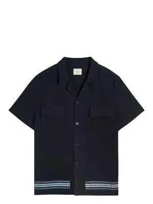 CHE Vireo Embroidered Short-sleeve Shirt - Blue