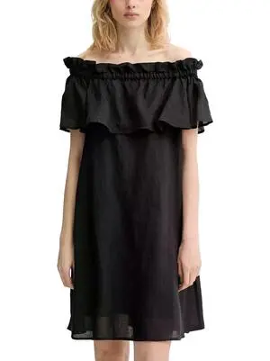 Marc O'polo Off-the-shoulder Mini Dress - Black