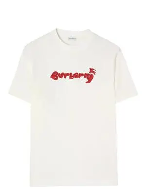 Burberry Heart-logo Cotton T-shirt - Neutrals