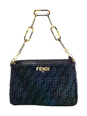 Fendi O'lock Zucca Shoulder Bag - Blue