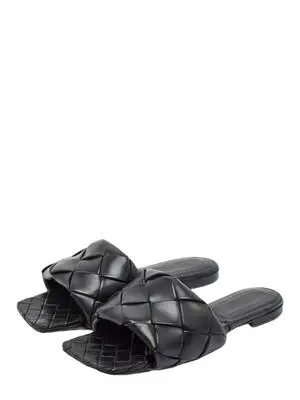 Bottega Veneta Bottega Veneta Lido Intrecciato Sandals Black